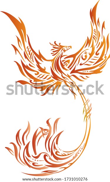 Phoenix Mythical Creature Vector Design Stock Vector (Royalty Free ...