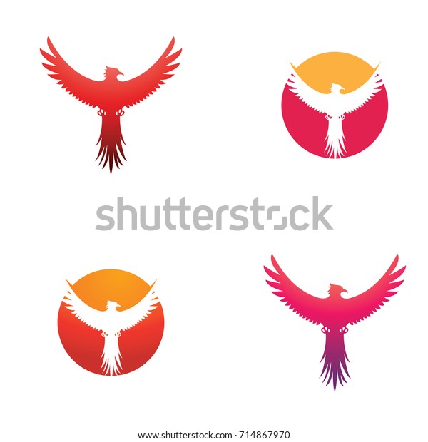 Phoenix Wings Flying Logo Symbol Stock Vector (Royalty Free) 714867970 ...