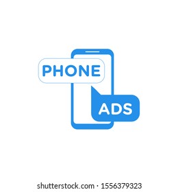 Phone Ads Logo Design Concept Stock Vector (Royalty Free) 1556379323 ...