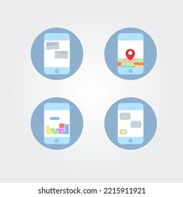 Phone App Icon Collection Set Stock Vector (Royalty Free) 2215911921 ...