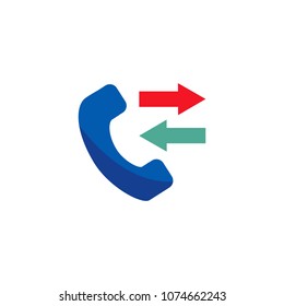 Phone Service Help Arrows Outgoing Incoming: vector de stock (libre de ...