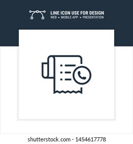 Phone Bill Receipt Icon Design Vector Stock Vector (Royalty Free ...