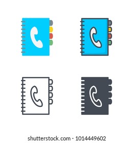 Phone Book Service Icon Stock Vector (Royalty Free) 1014449602 ...
