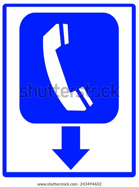 Phone Booth Sign Arrow Stock Vector (Royalty Free) 243494602