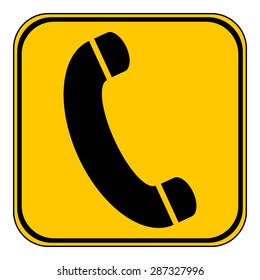 Phone Button On White Background Vector Stock Vector (Royalty Free ...