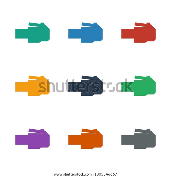 Phone Cable Icon White Background Editable Stock Vector (Royalty Free ...