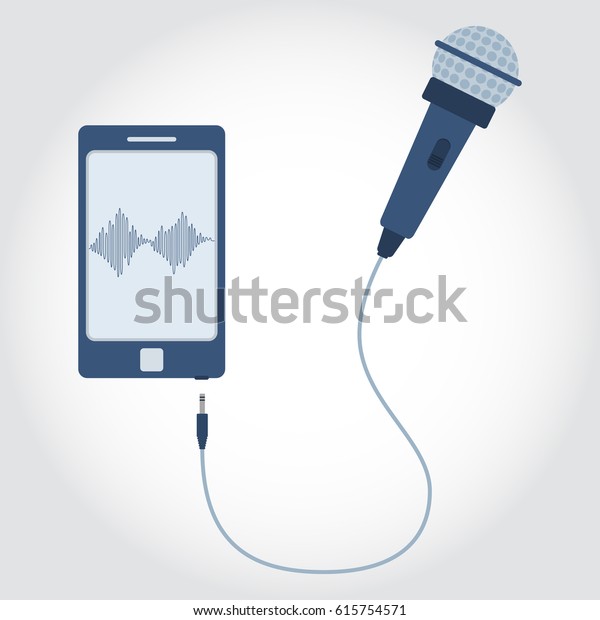 Phone Cable Microphone Unplugged Sound Wave Stock Vector (Royalty Free ...