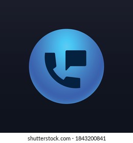 Phone Call App Icon Button Stock Vector (Royalty Free) 1843200841 ...