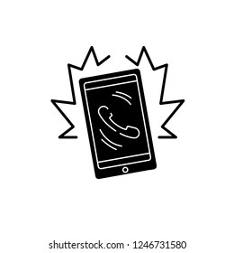 Phone Call Black Icon Vector Sign Stock Vector (Royalty Free ...