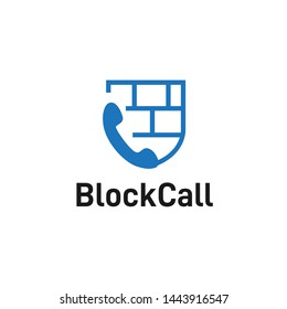 Phone Call Block Wall Shield Logo Stock Vector (Royalty Free ...