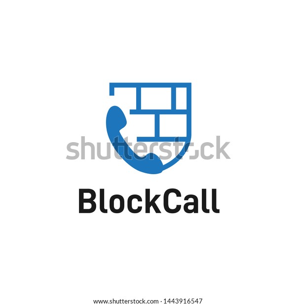 Phone Call Block Wall Shield Logo Stock Vector (Royalty Free ...