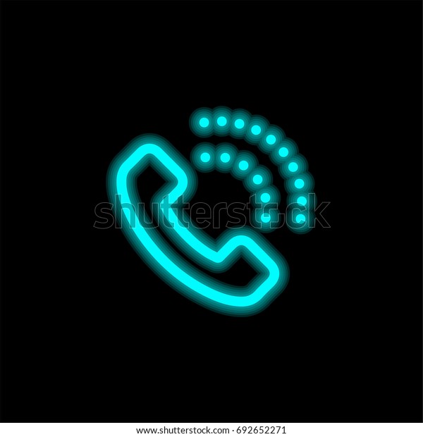 Phone Call Blue Glowing Neon Ui Stock Vector (Royalty Free) 692652271 ...