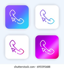Phone Call Bright Purple Blue Gradient Stock Vector (Royalty Free ...