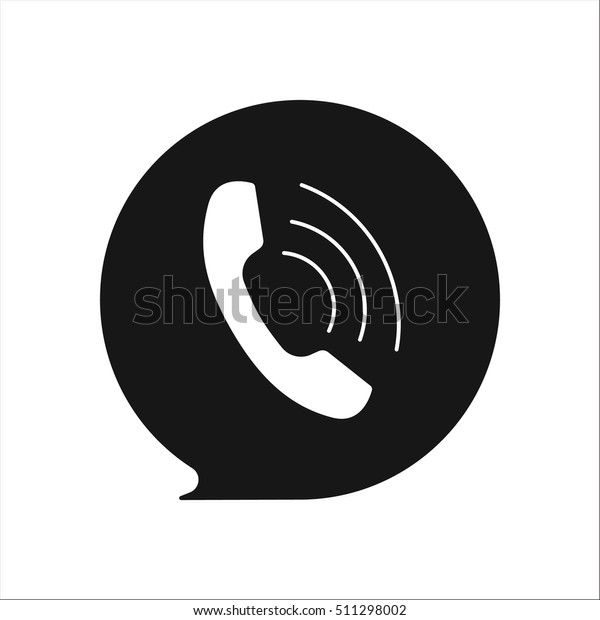 Phone Call Bubble Message Symbol Sign Stock Vector (Royalty Free ...