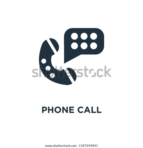 Phone Call Icon Black Filled Vector Stock Vector (Royalty Free ...