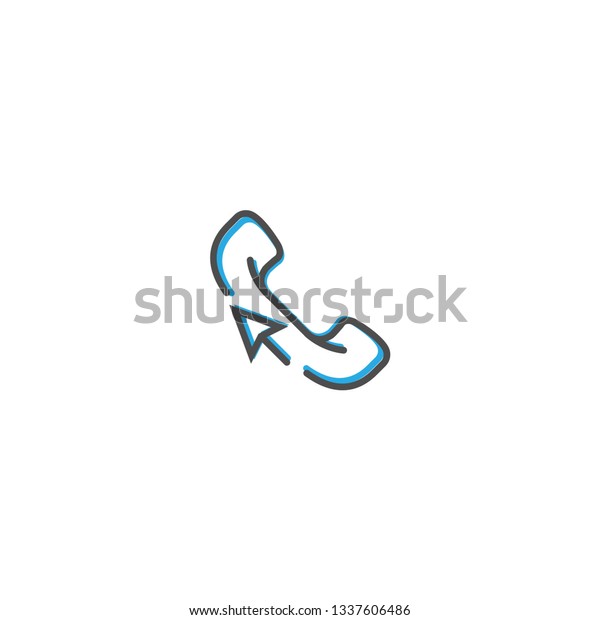 Phone Call Icon Design Interaction Icon Stock Vector (Royalty Free ...