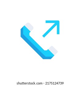Phone Call Icon Flat Style Design Stock Vector (Royalty Free ...
