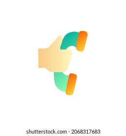 Phone Call Icon Gradient Color Style Stock Vector (Royalty Free ...
