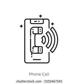 Phone Call Icon Outline Style Icon Stock Vector (Royalty Free ...