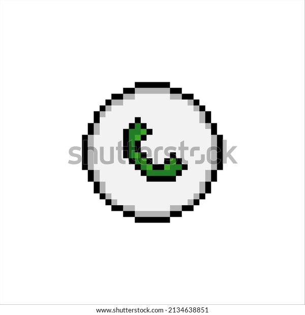 흰색 배경에 격리된 픽셀 아트의 전화 스톡 벡터(로열티 프리) 2134638851 | Shutterstock
