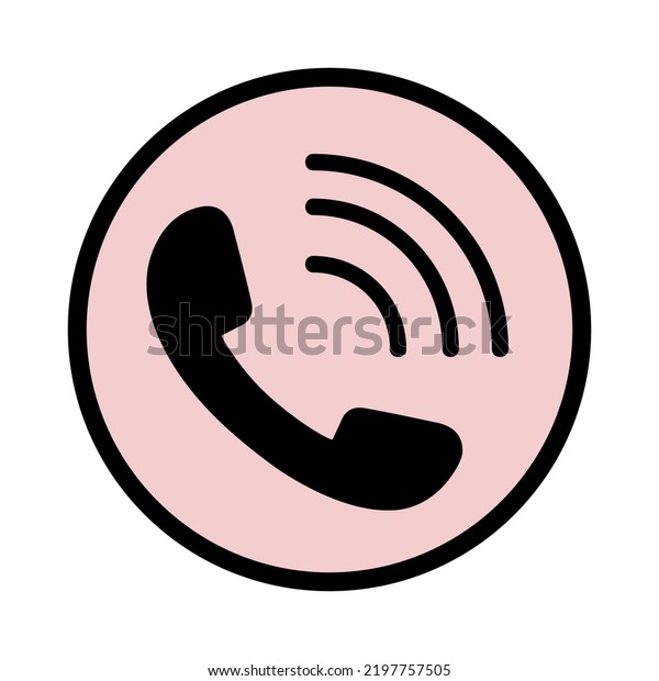 Phone Call Icon Ringing Phone Stock Vector (Royalty Free) 2197757505 ...