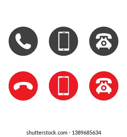 Phone Icon Set Call Symbol Vector Stock Vector (Royalty Free) 1498064258