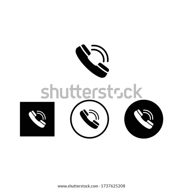 Phone Call Icon Symbol Vector Stock Vector (Royalty Free) 1737625208 ...