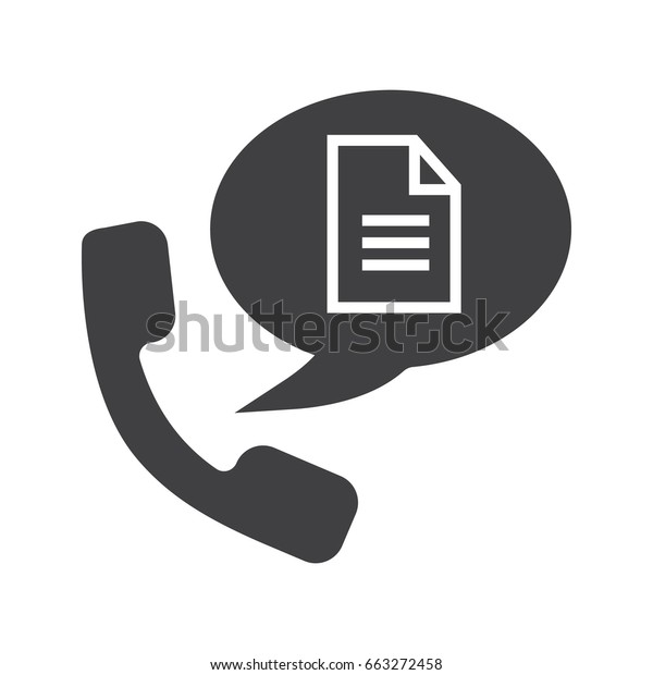 Phone Call Instructions Glyph Icon Silhouette Stock Vector (Royalty ...