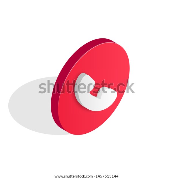 Phone Call Isometric Icon 3d Style Stock Vector (Royalty Free ...