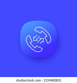 Phone Call Line Icon Web Apps Stock Vector (Royalty Free) 2159483831 ...