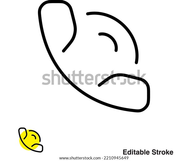 Phone Call Outline Icon Eps Stock Vector (Royalty Free) 2210945649 ...