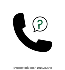 Phone Call Question Mark Sign Speech Stock Vector (Royalty Free) 1015289548