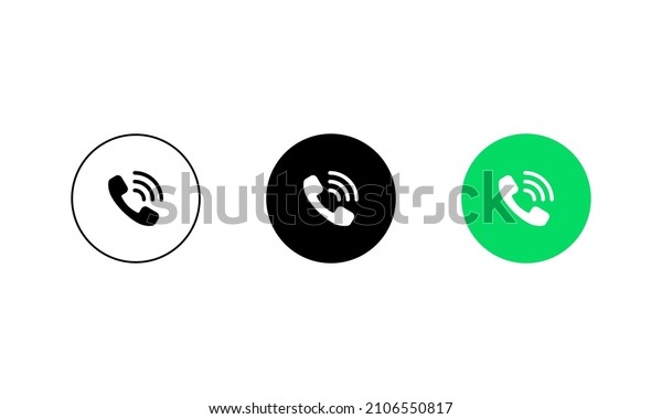 Phone Call Ringing Telephone Icon Vector Stock Vector (Royalty Free ...