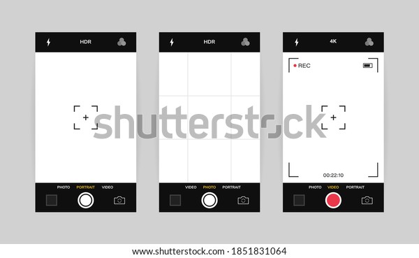 Phone Camera Interface Vertical View Mobile Stock Vector (Royalty Free ... Phone Camera Interface Vertical View Mobile Stock Vector (Royalty Free ...