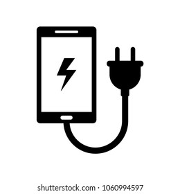 Phone Charger Sign Isolated Vector Stock Vector (Royalty Free ...