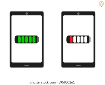 Phone Charging Battery Icon Vector Illustration Stock Vector (Royalty ...