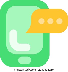 Phone Chat Illustration Vector On White Stock Vector (Royalty Free ...