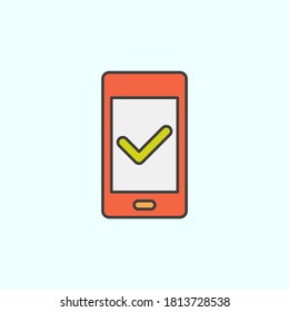 Phone Check Color Vector Icon Vector Stock Vector (Royalty Free ...