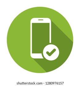 Phone Confirmation Icon Mobile Phone Icon Stock Vector (Royalty Free ...