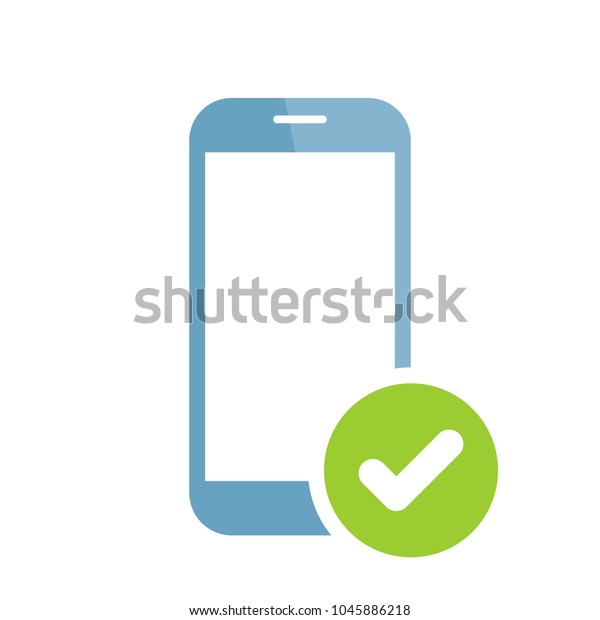 Phone Confirmation Icon Mobile Phone Icon Stock Vector (Royalty Free ...