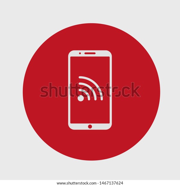 Phone Connection Icon Phone Wifi Icon Stock Vector (Royalty Free ...