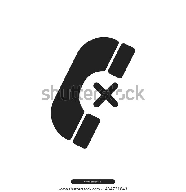 Phone Cross Icon Vector Illustration Logo Stock Vector (Royalty Free ...