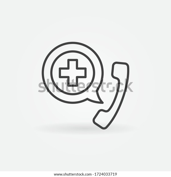 Phone Cross Speech Bubble Outline Icon Stock Vector (Royalty Free ...