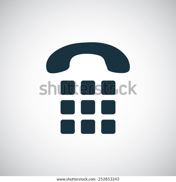 Phone Dial Icon On White Background Stock Vector (Royalty Free) 252853243