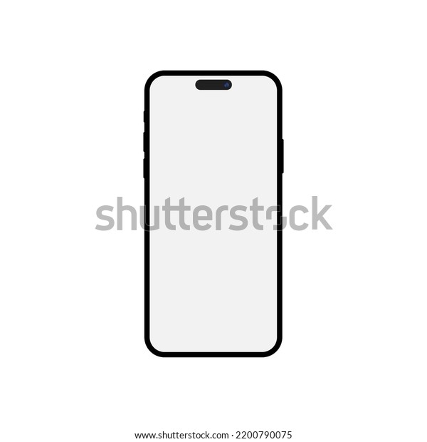 Phone Display Blank White Screen Isolated Stock Vector (Royalty Free ...