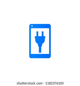 Phone Electric Plug On Screen Icon Stock Vector (Royalty Free ...