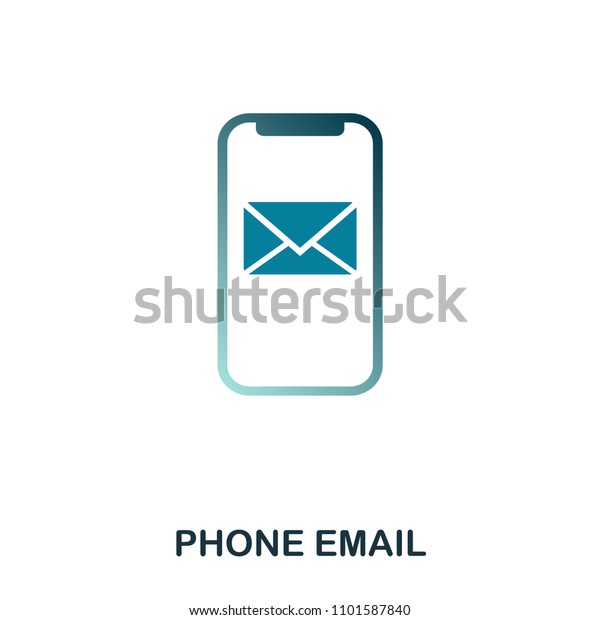 Phone Email Icon Flat Style Icon Stock Vector (Royalty Free) 1101587840 ...