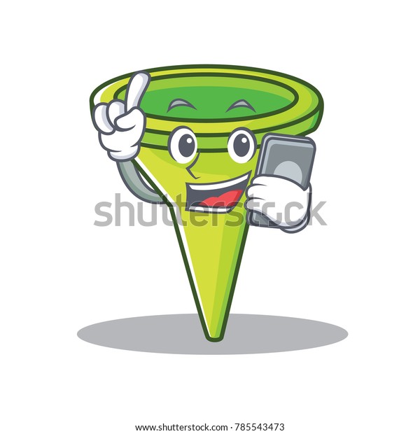Phone Funnel Character Cartoon Style Stock Vector (Royalty Free ...