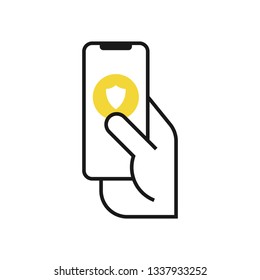 Phone Guard Icon Stock Vector (Royalty Free) 1337933252 | Shutterstock