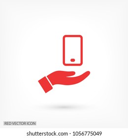 Phone Hand Icon Stock Vector (Royalty Free) 1056775049 | Shutterstock